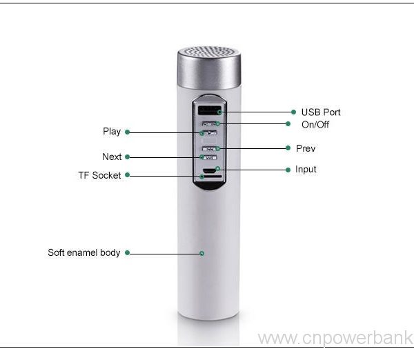 3000mah power bank speaker with LED torch - Hengye Factory Store